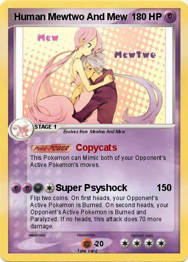 Pokémon Human Mewtwo And Mew - Copycats - My Pokemon Card