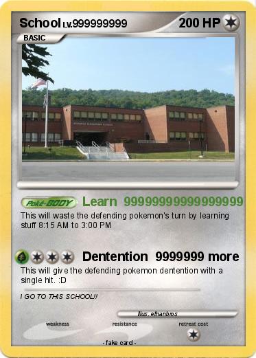 Pokémon School 35 35 - Learn 99999999999999999 - My Pokemon Card