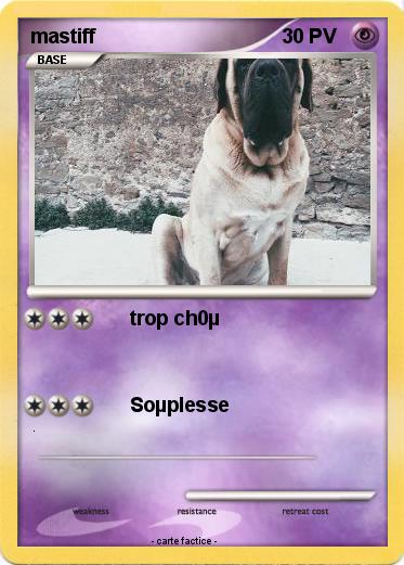 Pokémon mastiff 399 399 - trop ch0µ - Ma carte Pokémon