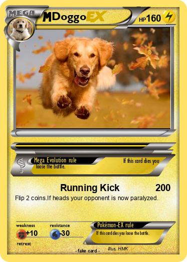 Pokémon Doggo 200 200 - Running Kick - My Pokemon Card