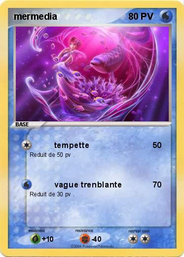 Pokémon mermedia - tempette - Ma carte Pokémon