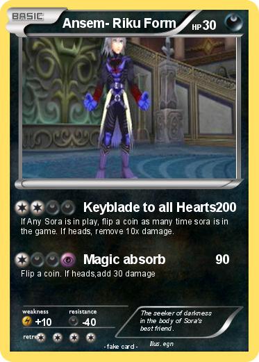Pokémon Ansem Riku Form - Keyblade to all Hearts - My Pokemon Card