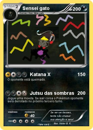Pokémon Sensei gato - Katana X - My Pokemon Card