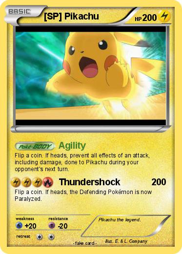 Pokémon SP Pikachu - Agility - My Pokemon Card