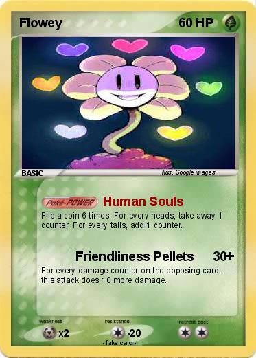 Pokémon Flowey 246 246 - Human Souls - My Pokemon Card