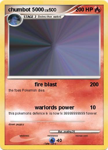 Pokémon chumbot 5000 5000 - fire blast - My Pokemon Card