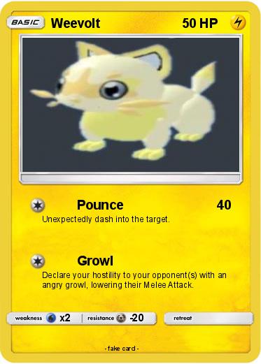 Pokémon Weevolt 1 1 - Pounce - My Pokemon Card