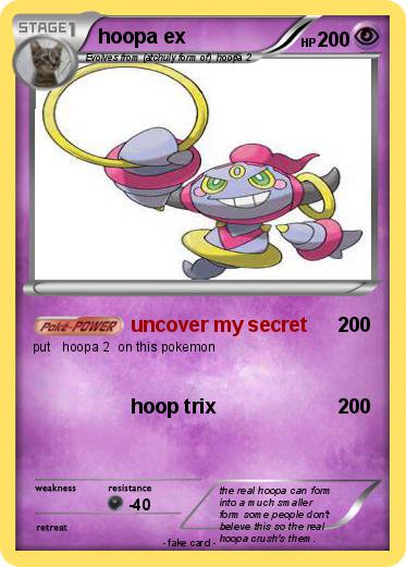Pokémon hoopa ex 8 8 - uncover my secret - My Pokemon Card