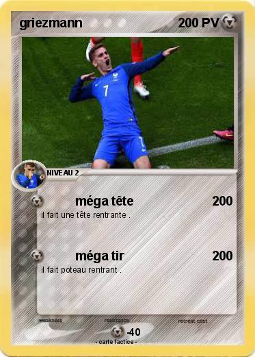 Pokémon griezmann 35 35 - méga tête - Ma carte Pokémon