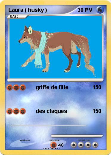 Pokémon Laura husky - griffe de fille - Ma carte Pokémon