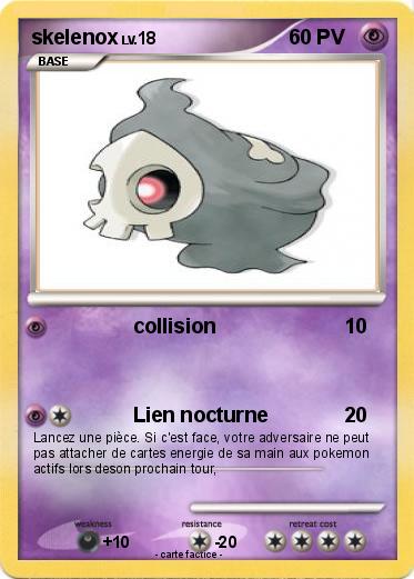Pokémon skelenox 18 18 - collision - Ma carte Pokémon
