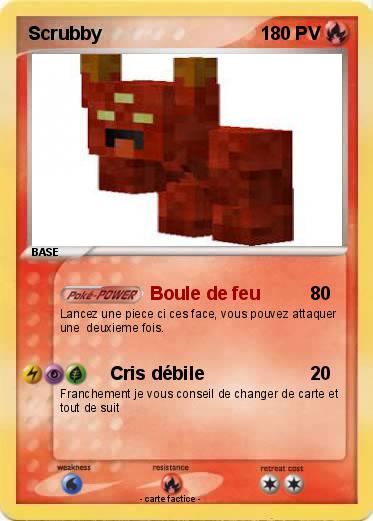 Pokémon Scrubby 2 2 - Boule de feu - Ma carte Pokémon