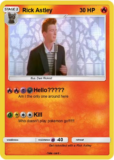 Pokémon Rick Astley 569 569 - Hello????? - My Pokemon Card