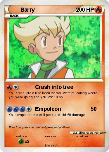 Pokémon Barry 120 120 - Crash into tree - My Pokemon Card