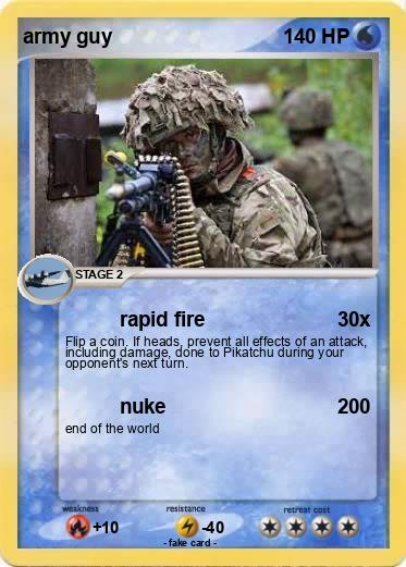 Pokémon army guy 11 11 - rapid fire - My Pokemon Card