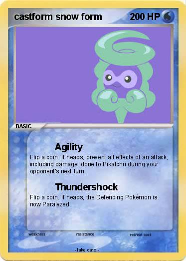 Pokémon castform snow form - Agility - My Pokemon Card