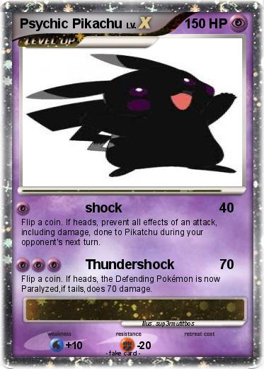 Pokémon Psychic Pikachu 20 20 - shock - My Pokemon Card