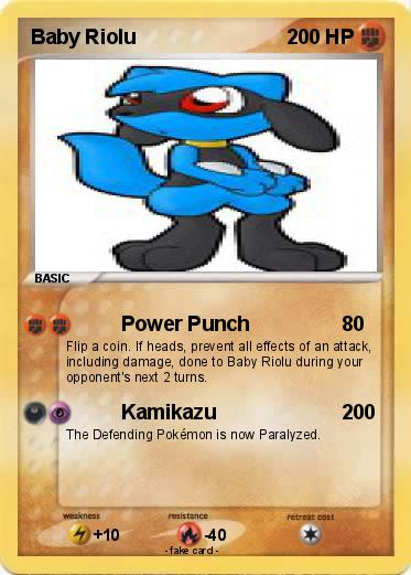 Pokémon Baby Riolu 13 13 - Power Punch - My Pokemon Card