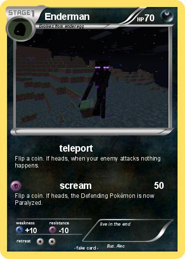 Pokémon Enderman 957 957 - teleport - My Pokemon Card