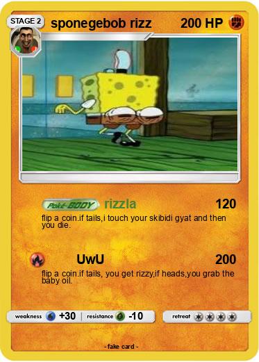 Pokémon sponegebob rizz - rizzla - My Pokemon Card