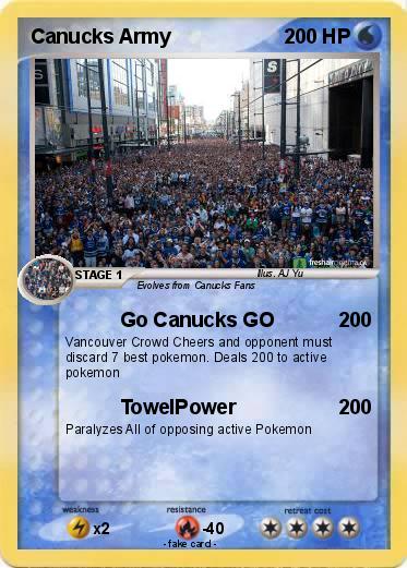 Pokémon Canucks Army - Go Canucks GO - My Pokemon Card