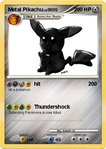 Pokémon Metal Pikachu 24 24 - hit - My Pokemon Card