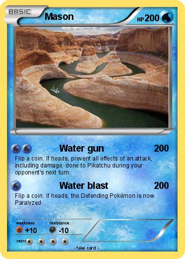 Pokémon Mason 346 346 - Water gun - My Pokemon Card