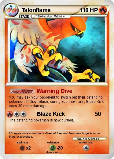 Pokémon Talonflame 1 1 - Warning Dive - My Pokemon Card