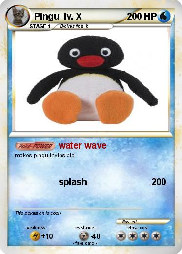 Pokémon Pingu lv X - water wave - My Pokemon Card