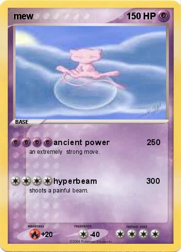 Pokémon mew 805 805 - ancient power 250 - My Pokemon Card