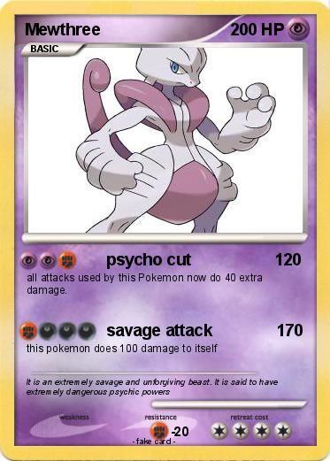 Pokémon Mewthree 1164 1164 - psycho cut - My Pokemon Card