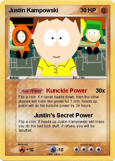 Pokémon Justin Kampowski - Kunckle Power - My Pokemon Card
