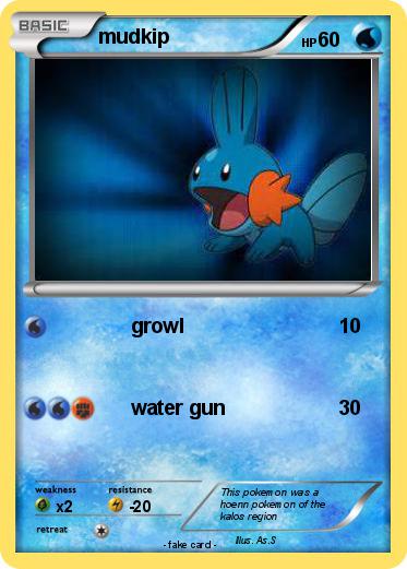 Pokémon mudkip 683 683 - growl - My Pokemon Card