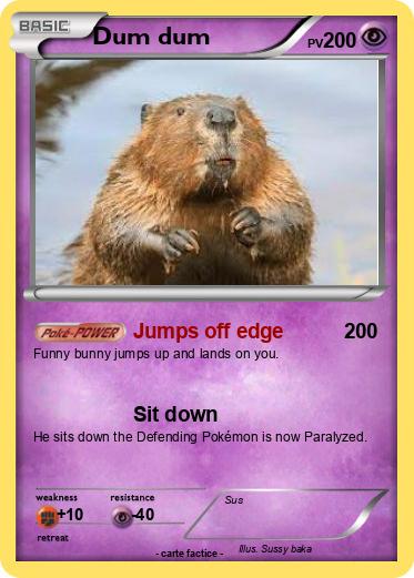 Pokémon Dum dum 50 50 - Jumps off edge - Ma carte Pokémon