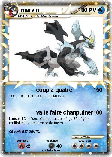 Pokémon marvin 86 86 - coup a quatre - Ma carte Pokémon