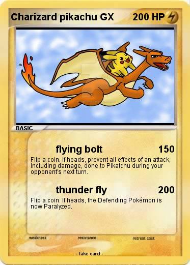 Pokémon Charizard pikachu GX - flying bolt - My Pokemon Card