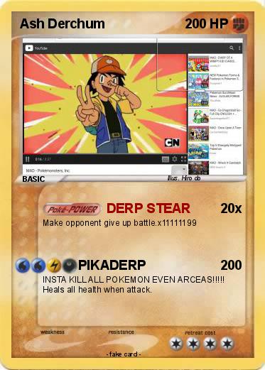 Pokémon Ash Derchum - DERP STEAR - My Pokemon Card