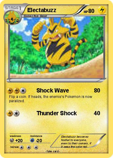 Pokémon Electabuzz 109 109 - Shock Wave - My Pokemon Card