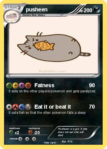 Pokémon pusheen 113 113 - Fatness - My Pokemon Card