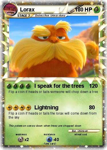 Pokémon Lorax 27 27 - I speak for the trees - My Pokemon Card