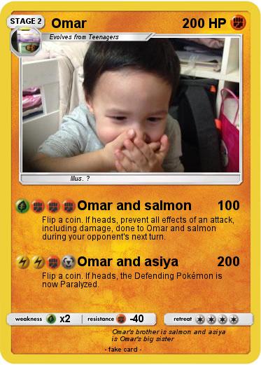 Pokémon Omar 167 167 - Omar and salmon - My Pokemon Card