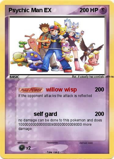 Pokémon Psychic Man EX - willow wisp - My Pokemon Card