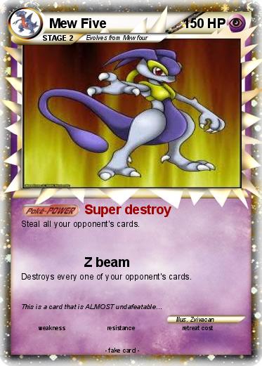Pokémon Mew Five 1 1 - Super destroy - My Pokemon Card