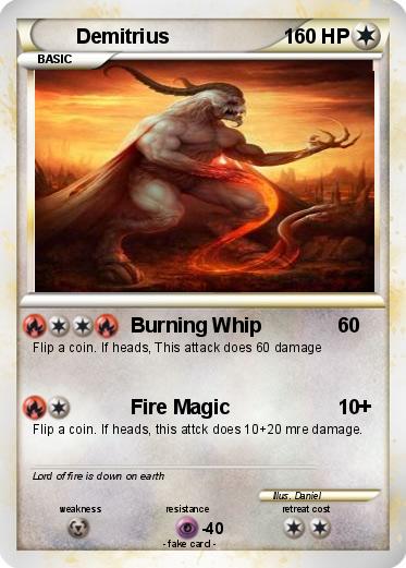 Pokémon Demitrius - Burning Whip - My Pokemon Card