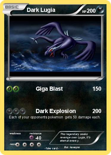 Pokémon Dark Lugia 1485 1485 - Giga Blast - My Pokemon Card