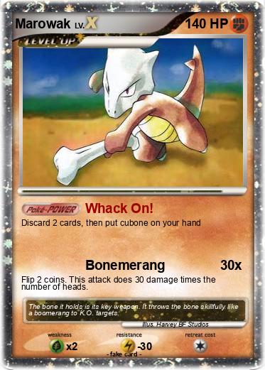 Pokémon Marowak 109 109 - Whack On! - My Pokemon Card