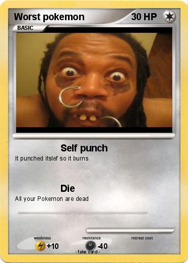 Pokémon Worst pokemon 43 43 - Self punch - My Pokemon Card