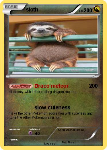 Pokémon sloth 116 116 - Draco meteor - My Pokemon Card
