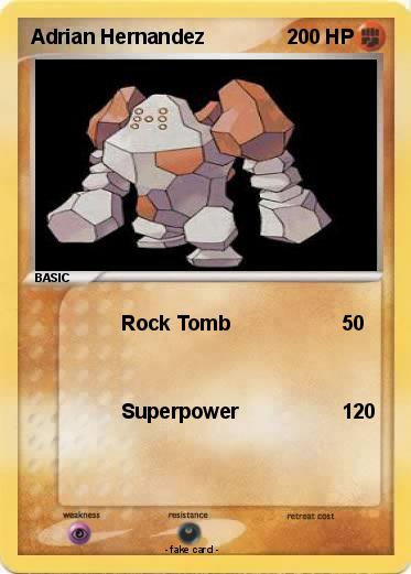 Pokémon Adrian Hernandez - Rock Tomb - My Pokemon Card