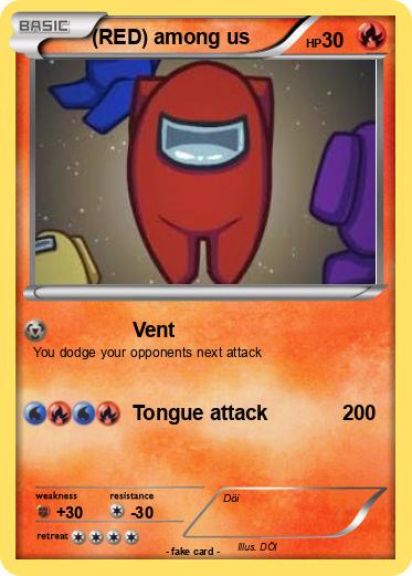 Pokémon RED among us 3 3 - Vent - My Pokemon Card